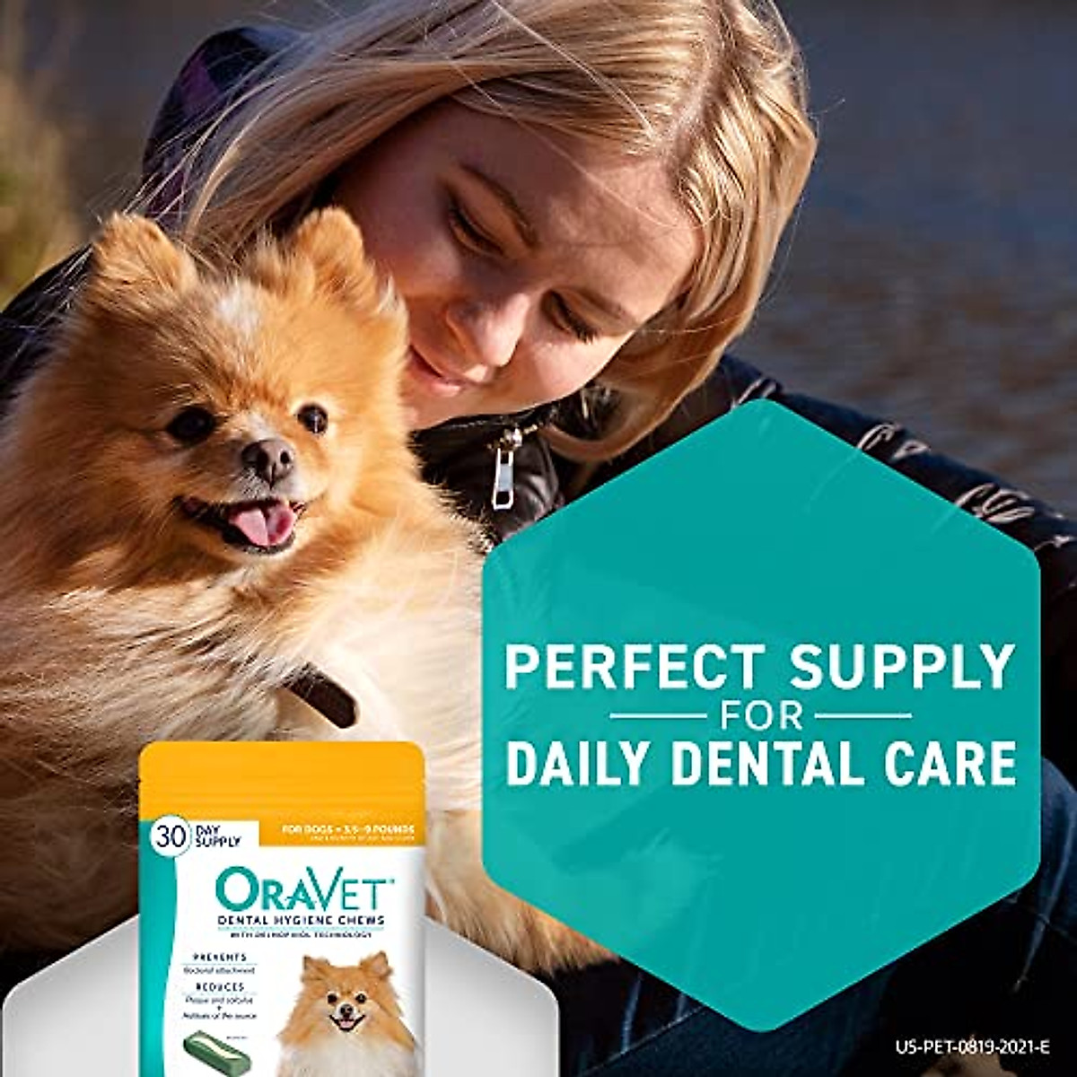 Merial Oravet Dental Hygiene Chew For X-Small Dogs (3.5-9Lbs Lbs), Dental Treats For Dogs, 30 Count