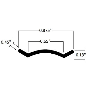 QPN White Vinyl 7/8" Insert Molding Trim Screw Cover RV Camper Travel Trailer (50 ft, White)
