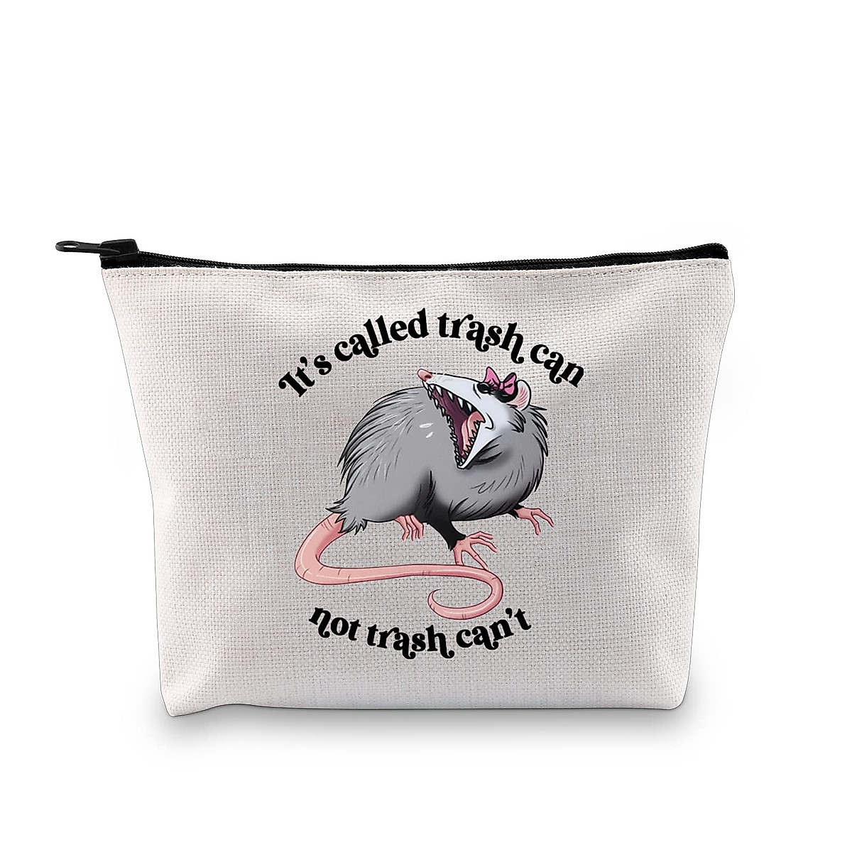 XYANFA It's Called Trash Can Not Trash Can't Possum Makeup Bag Opossum Gifts For Opossum Lovers Opossum Zipper Pouch (trash can)