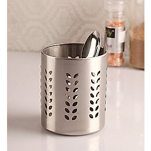 Stainless Steel Cutlery Holder Kitchen Stainless Steel Cooking Utensil Holder Multi-Function Storage Tool Chopstick Holder Round shape spoon holder