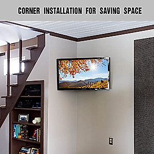FORGING MOUNT Corner TV Wall Mount Long Arm TV Mount Bracket for 32"-75" TVs-Easy to Install Single Stud Design- 33" of Smooth Extension Plus Swivel,Tilt,Max VESA 600X400mm,Holds 100lbs