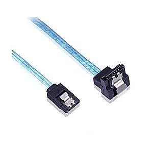 FCQLR for Dual Channel SATA 3.0 Hard Drive Data Cable 6GB / S Solid State SSD Serial Cable 180 ° + 90 ° 0.8m