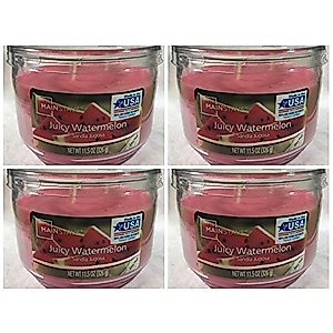Mainstays 11.5oz Scented Candle, Juicy Watermelon 4-Pack