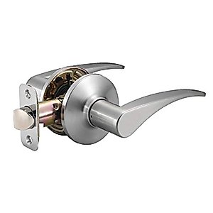 Amazon Basics Victory Door Lever, Passage, Satin Nickel
