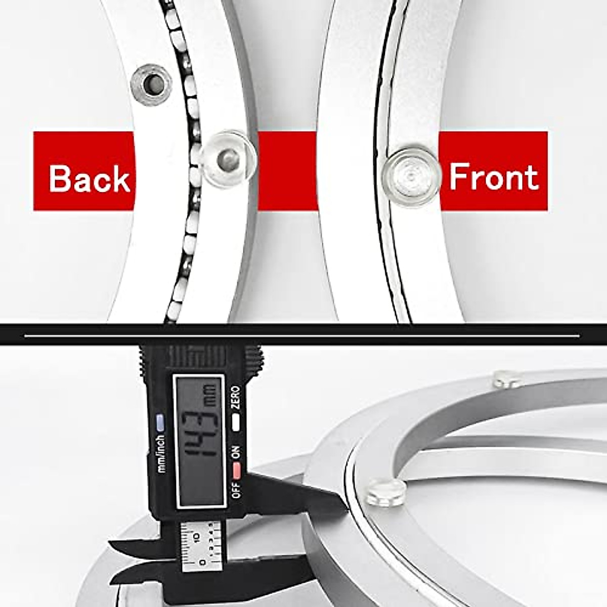 Heavy-duty Aluminum Rotary Bearing Lazy Susan Table Bearing Turntable Bearing Base Hardware, Large Table Bearing 8in 16in 24in 32in, Smooth Silent Industrial Swivel Base ( Size : 16 inches (400mm) )