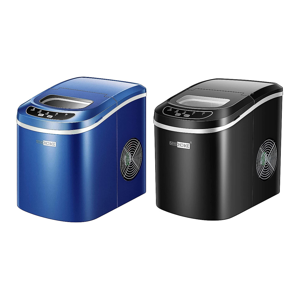 VIVOHOME Electric Portable Compact Countertop Automatic Ice Cube Maker Machine 26lbs/Day Navy Blue & Black