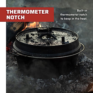 9 1/3 Qt Seasoned Cast Iron Camp Oven