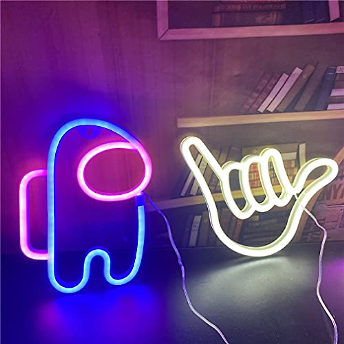 led Hand Shape Finger Neon Sign Lights Decorative Neon Lights for Home Bedroom Bar Restaurant Christmas Birthday Party Gift Art Wall Decoration Light-White
