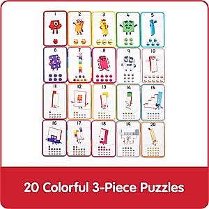 hand2mind Numberblocks Counting Puzzle Set, Number Puzzle, Counting Games for Kids Ages 3-5, Numbers for Toddlers, Math Games for Kids, Matching Game, Educational Toys, Preschool Learning Activities
