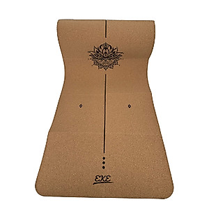 EKE 5mm thickness foldable cork non-slip yoga mat yoga gift for women and men sports training lightweight fitness folding travel gym mat with canvas tote bag