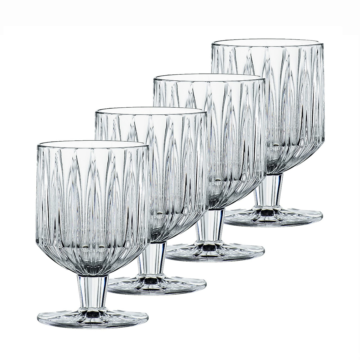 Nachtmann Jules All Purpose Glass, 9 oz, Clear, Dishwasher Safe, Cups, Red Wine and White Wine Glasses, Goblet Party Drinking Glasses with Stem, Set of 4
