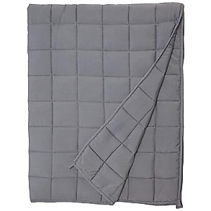 Waowoo Adult Weighted Blanket Queen Size ( 15lbs 60"x80" ) Heavy Blanket with Premium Glass Beads, ( Dark Grey