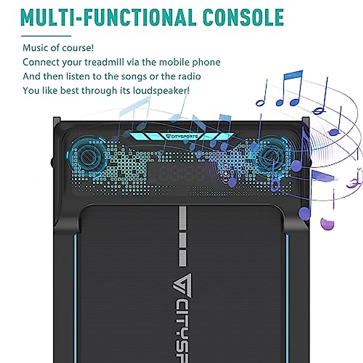 CITYSPORTS Treadmill Under Desk, Walking Pad Treadmill, Treadmill Ultra Slim & Portable for Home