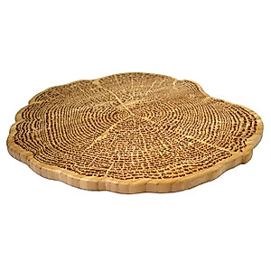 Totally Bamboo 13" Tree of Life Cutting and Serving, 100% Bamboo Laser Etched Art of Endangered and Exotic Animals, 5/8" Thick Board