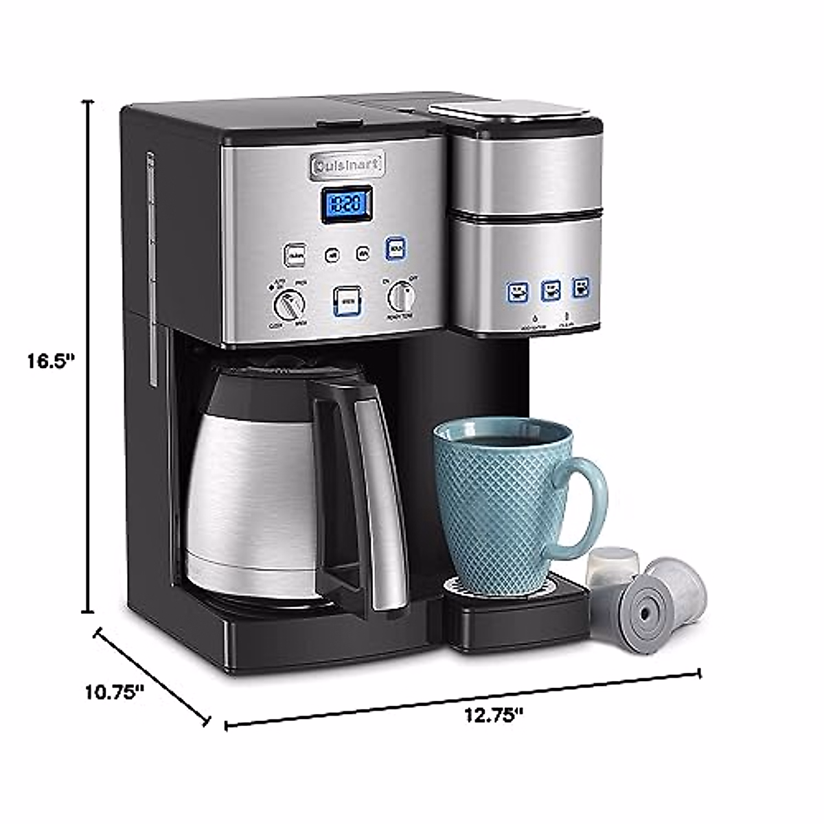 Cuisinart SS-20P1 Coffee Center 10-Cup Thermal Coffeemaker and Single-Serve Brewer, Stainless Steel