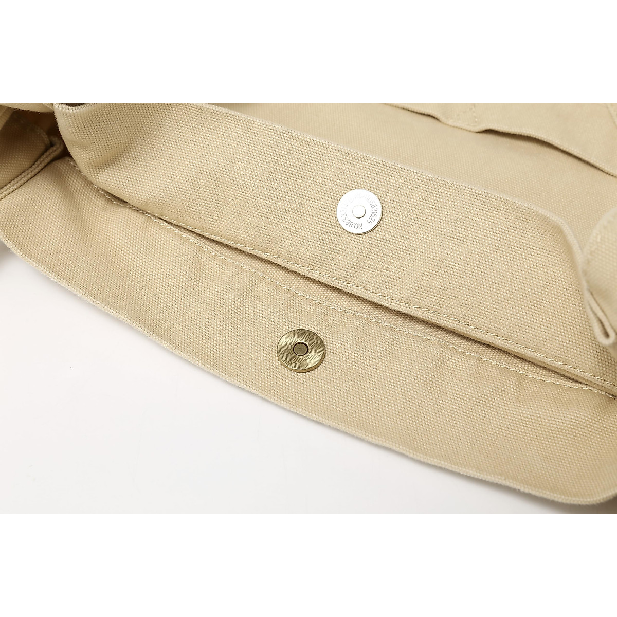 Jeelow Canvas Tote Handbag Shoulder Bucket Hobo Bag Purses For Men Women (Khaki)