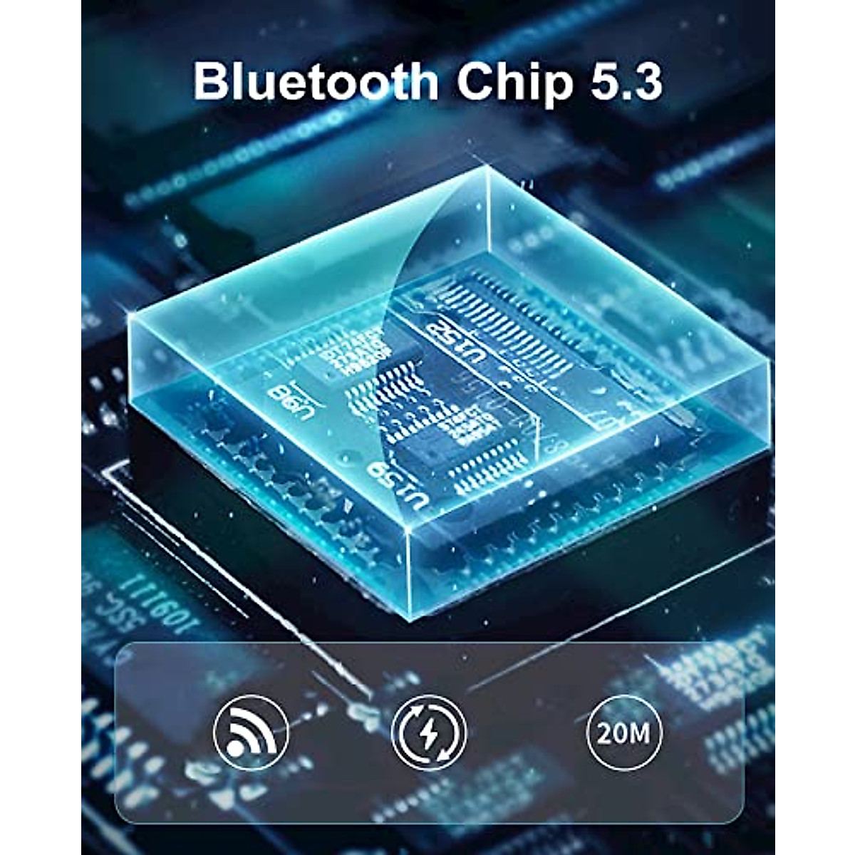 Geva Bluetooth Transmitter and Receiver, 2-in-1 Wireless Bluetooth aux Adapter, BT 5.3 Mini Wireless 3.5mm Aux Audio Adapter for Car, PC, TV, Home Stereo, Wired Headphones with LED Lights, Black, Q3