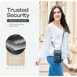 Claasico Womens Crossbody Wallet & Phone Case | iPhone/Samsung/LG Magnet Cell Pouch & Handbag