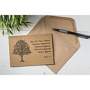 DIVERSEBEE 18 Kraft Inspirational Christian Greeting Cards with Envelopes (6 Unique Designs), Bulk Motivational Bible Verse Quotes, Encouragement Scripture Note Cards Assortment - 4x6 Inches