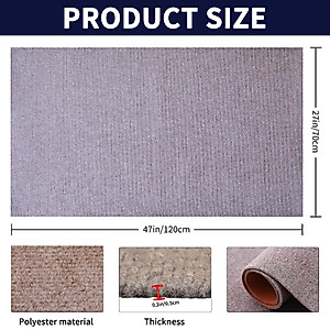 BREENHILL Area Rug 47"x27", Office Chair Mat for Hard FloorsAnti-Slip,Light Brown Low Pile Desk Rug for Rolling Chair,Floor Protectors for Chairs