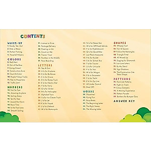 Preschool Activity Book Trucks, Cars, and Airplanes: 80 Games to Learn Letters, Numbers, Colors, and Shapes (School Skills Activity Books)