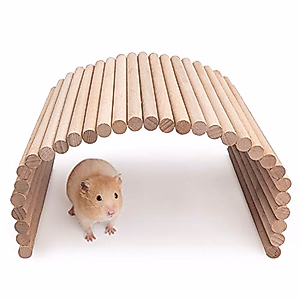 Niteangel Hamster Climbing Ladder Wooden Suspension Bridge for Guinea Pigs Rats Hedgehog Gerbils Mouse Sugar Glider and Other Small Animals (Medium)