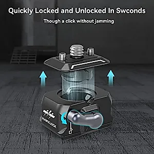 SmallRig Quick Release Plate Drop-in HawkLock Mini Quick Release Camera Mount Adapter with 1/4" Screw, for Camera Clamp, Super Clamp, Ball Head, Tripod, Magic Arm, Stabilizer, Field Monitor - 3513B