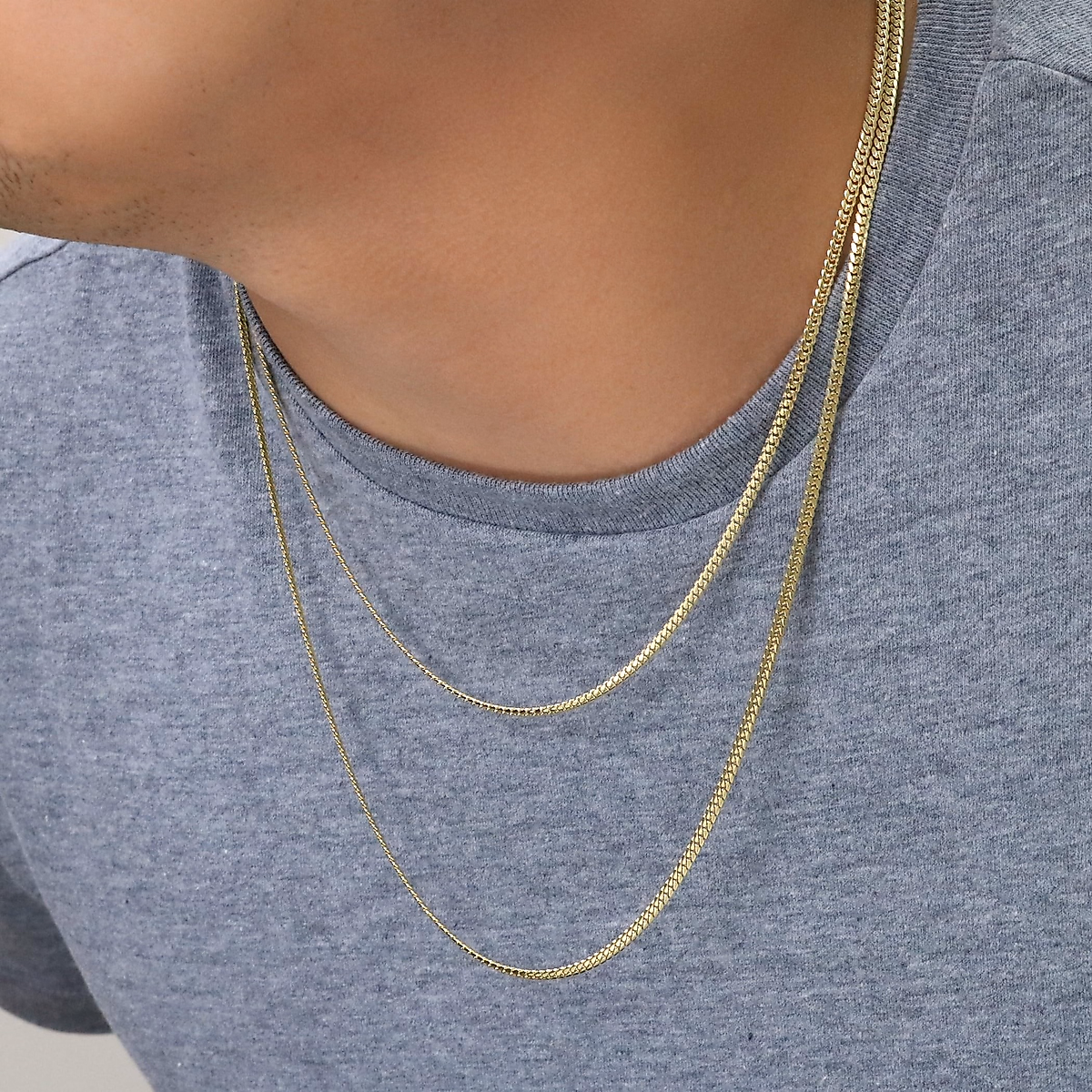 Nuragold 14k Yellow Gold 2.7mm Solid Miami Cuban Link Chain Pendant Necklace, Mens Womens Jewelry 16" 18" 20" 22" 24" 26" 28" 30"