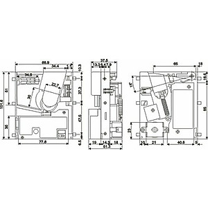MOOKEENONE Vending Machine Coin Acceptor TW-850 Top Entry Multi Coin Acceptor Coins Selector Mech