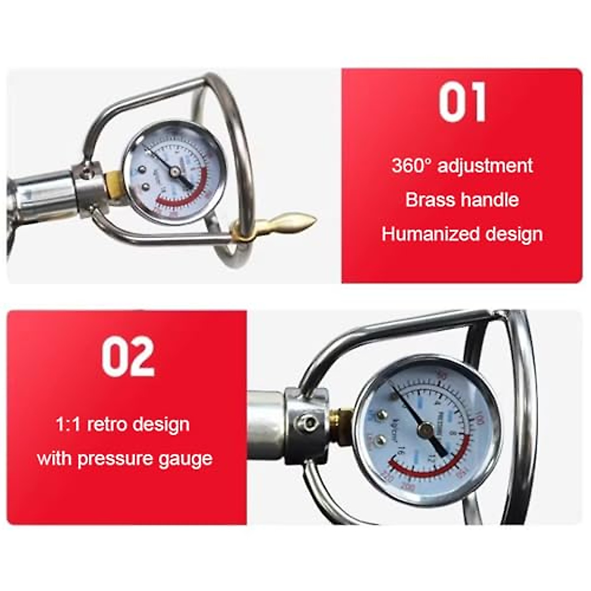 Hot Air Popcorn Machine, High Pressure Popcorn Maker, Chinese Stainless Steel Fire Heating Popcorn Popper,for Family Gathering Party Fun,268ml