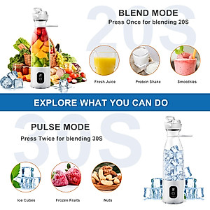 Portable Blender for Shakes and Smoothies, 300W Powerful Blender Smoothie Maker, 3X More Power than Mini Travel Blender, Strong Enough to Crush Ice, Fruits|OUSMIN Blender BravoS(4th Gen-Basic Version)