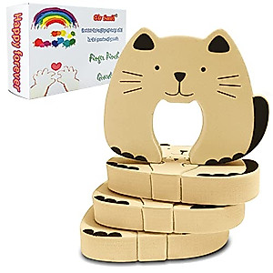 Giv Smil Finger Pinch Guard (Pack of 4) - Slamming Door - Prevent Finger Pinch lnjuries - Protect Child Fingers with Soft Foam Guard - Baby Proof Door Slam Stopper