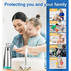 Kekele Baby Automatic foaming Soap Dispenser-Stainless Steel Sensor-14 Oz/400ml Sensor Auto Soap Dispenser Kitchen Sink,Bathroom,Kitchen-Rechargeable Electric Foam Touchless Stainless-silver