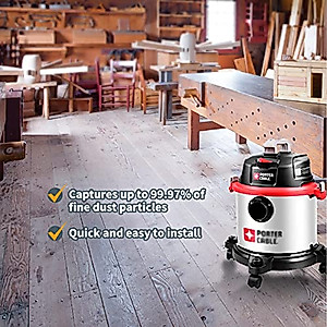 POWERTEC Shop Vacuum Bags 3PK for Stanley 25-1238/ Porter Cable PCX18301-4B, SL18301-3B 4 Gallon Vacuum Bags, Replacement Filter Bags for Stanley & Porter Cable Shop Vacuum Accessories (75051)