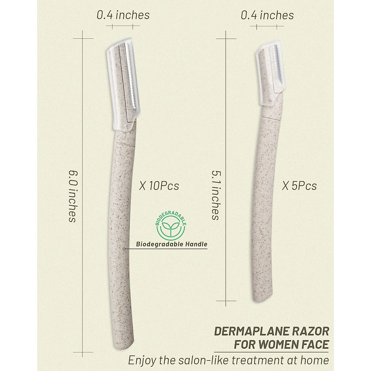 Dermaplaning Tool for Face, 15 Pcs Microblade Eyebrow Razor, Dermaplane Razor for Women Face