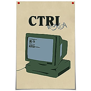 Ctrl SZA Poster Vintage CTRL Music Album Cover Posters for Room Aesthetic Canvas Wall Art Home Wall Decor Painting for Bedroom Living Room Office Room Decor Gifts 12x18inch Unframed