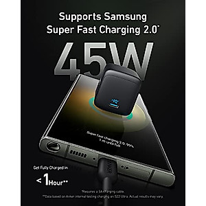 Anker 333 USB C to USB C Cable (6ft 100W, 2-Pack), USB 2.0 Type C Charging Cable Fast Charge & 45W USB C Super Fast Charger, 313 Charger, Ace Foldable PPS Fast Charger Supports Super Fast Chargi