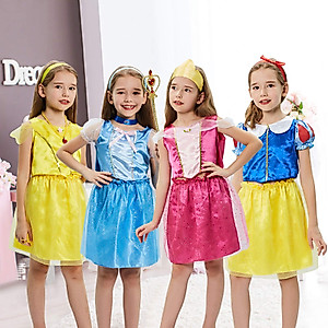 G.C Princess Dress up Trunk for Girls Princess Costume Dress Jewelry Pretend Cosplay Role Play Set Gift Toy Party Favors Dress up Clothes Accessories for Little Girl Toddler Ages 3-6 Years