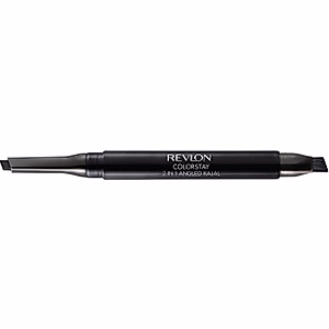 Revlon ColorStay 2-in-1 Angled Kajal Eyeliner, Waterproof Eye Makeup with Smudge Brush for Smokey Eyes, Graphite (104), 0.01 oz