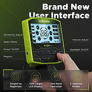 Metal Detector for Adults, 5 Professional Mode with Higher Accuracy 10” Waterproof Coil for Gold Detecting