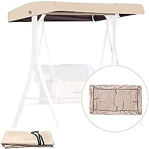 Swing Top Cover Swing Canopy Replacement Cover,Swing Canopy Cover Waterproof Hammock Cover Top Outdoor Garden Chair Sunscreen Cover Top Cover for Seat Furniture (Cover Only)