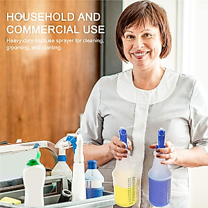 AMD Envases Plastic Spray Bottle (4 Pack, 28 Oz, All-Purpose) - bottles for cleaning solutions heavy duty squirt (Blue), 600076