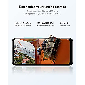 DOOGEE Android Phone 2023, X98 PRO 9GB+64GB Android 12 Cell Phones, Helio G25 Octa Core, Dual 4G Phones Unlocked, 6.5" FHD+ Display Smartphone, 4200mAh, Face ID, T-Mobile, US Version