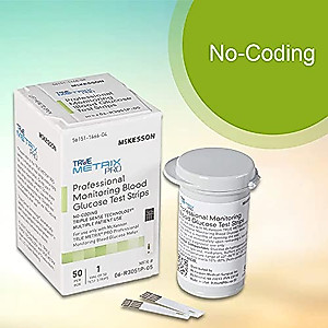 McKesson True Metrix Pro, Blood Glucose Test Strips, Multiple Patient Use, 50 Strips, 24 Packs, 1200 Total