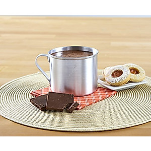 Imusa Stovetop Use or Camping 0.7 Quart Aluminum Mug, 1 Count (Pack of 1), Silver