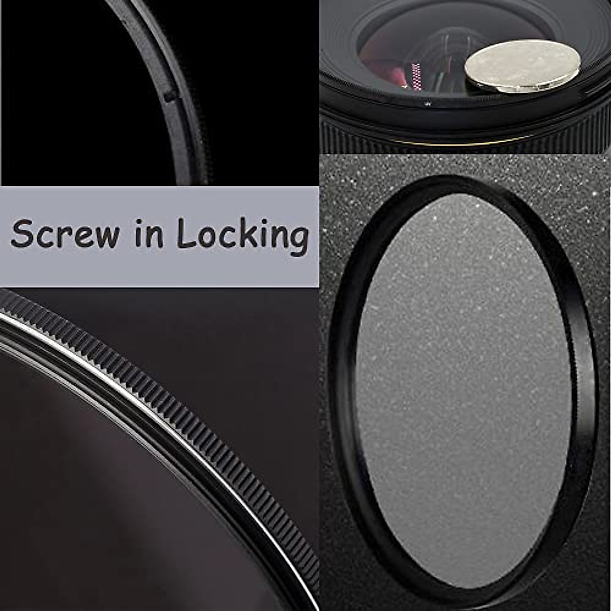 52mm HD UV Filter for D5300 D3500 D850 D7500 Camera w/AF-S DX 18-55mm f/3.5-5.6G Lens, Fire Rock UV Filter for Canon EOS 90D, Rebel T7 w/EF-M 55-200mm 18-55mm Lens -1 Pack