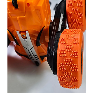 Double Sided 4WD 2.4 Ghz Remote Control RC Stunt Car Orange