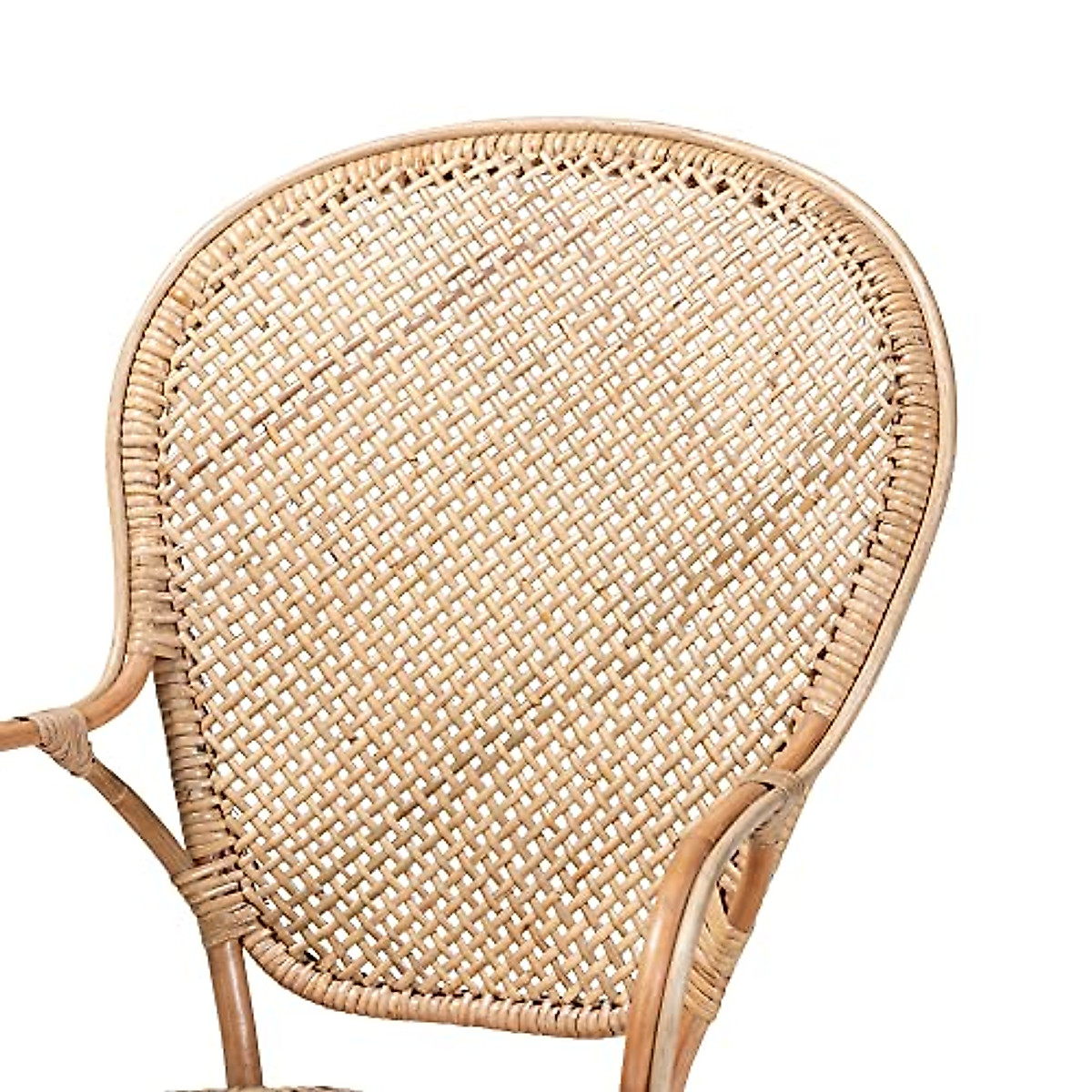 Baxton Studio Lalaine Dining Chair, One Size, Natural Brown