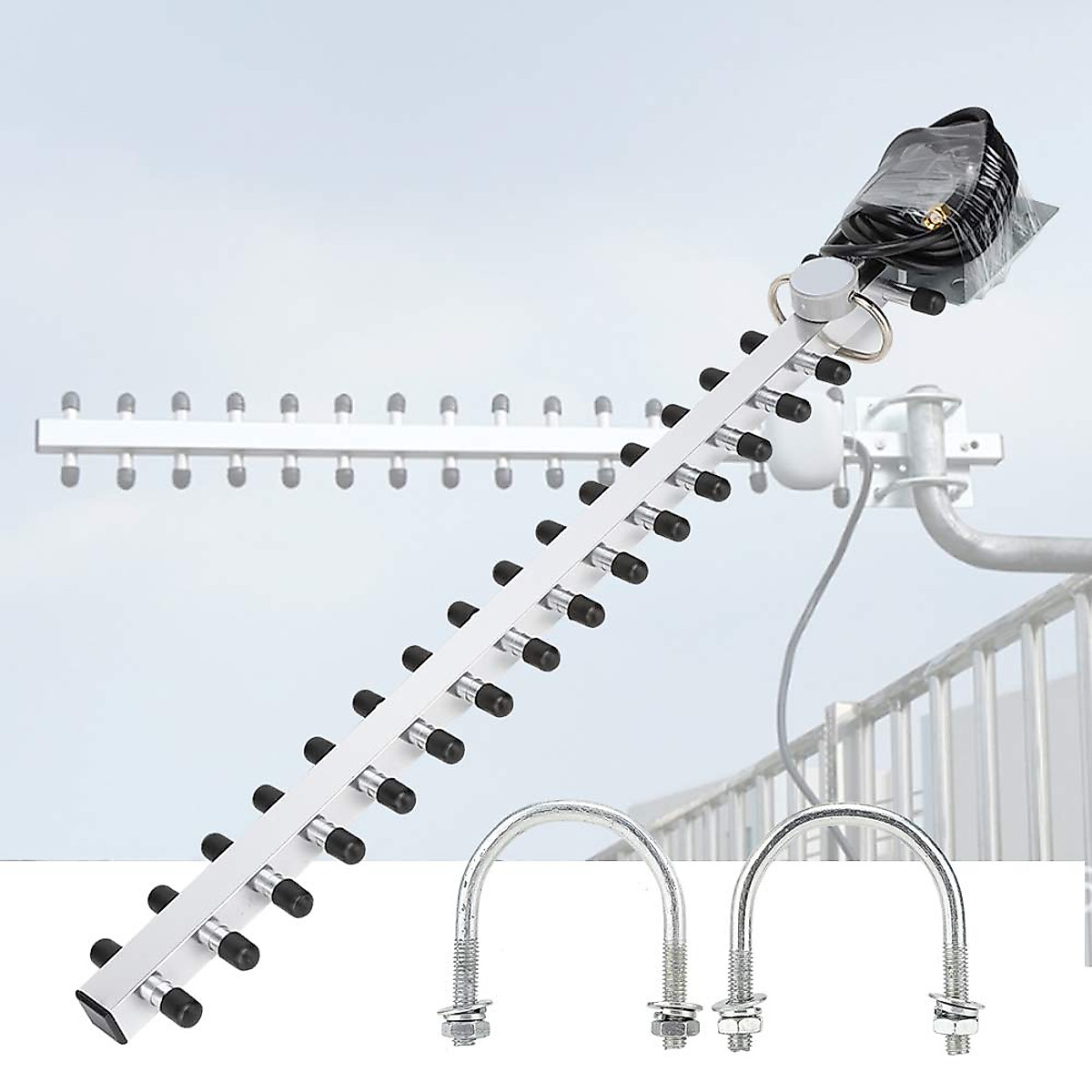 2.4G Directional Antenna,20dBi High Gain 2.4GHz Antenna 13 Unit Directional Antenna, Router Network Card Outdoor Antenna