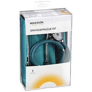McKesson Lumeon Blood Pressure Monitor and Sprague Rappaport Stethoscope Combo Kit - Hand Held Aneroid Sphygmomanometer, 1 Count